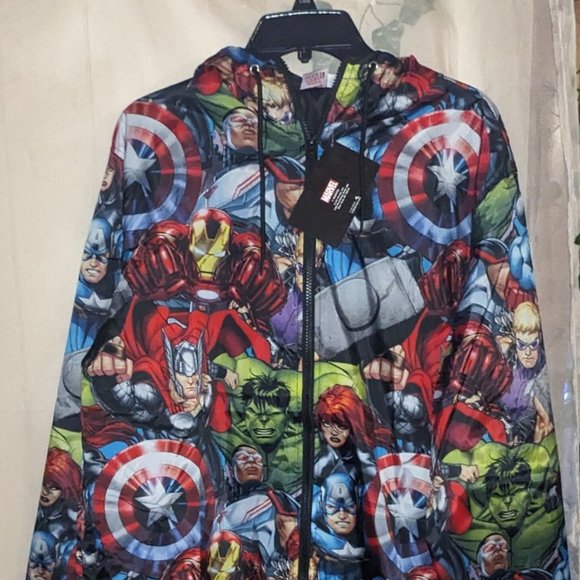 Marvel | Jackets & Coats | Marvel Mens Windbreaker Jacket | Poshmark